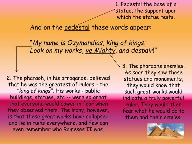 Ozymandias - Percy Bysshe Shelley | PPTX