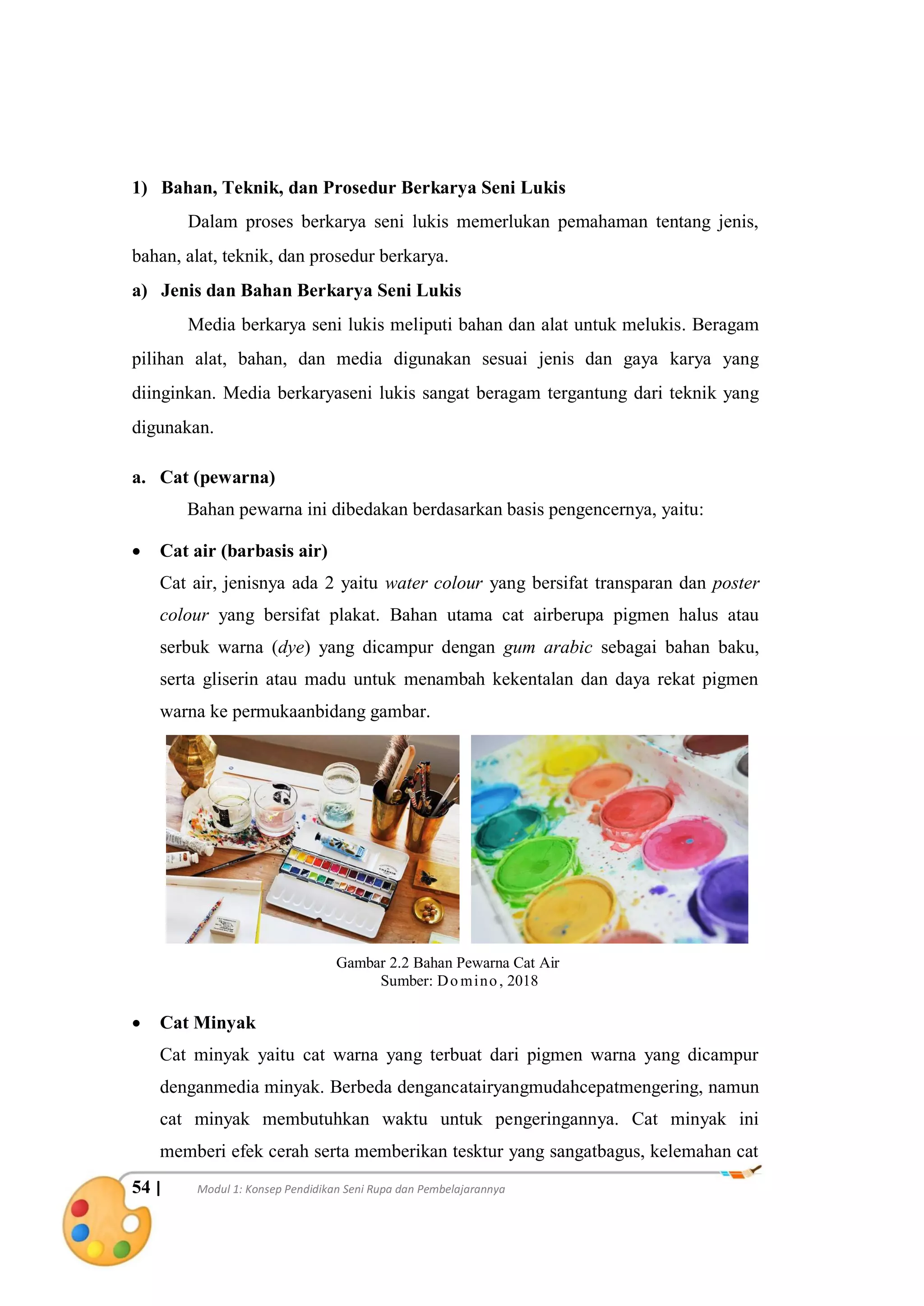 Materi 1 KB1: Bahan, teknik dan prosedur berkarya seni rupa | PDF