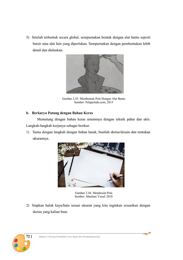 Materi 1 KB1: Bahan, teknik dan prosedur berkarya seni rupa | PDF