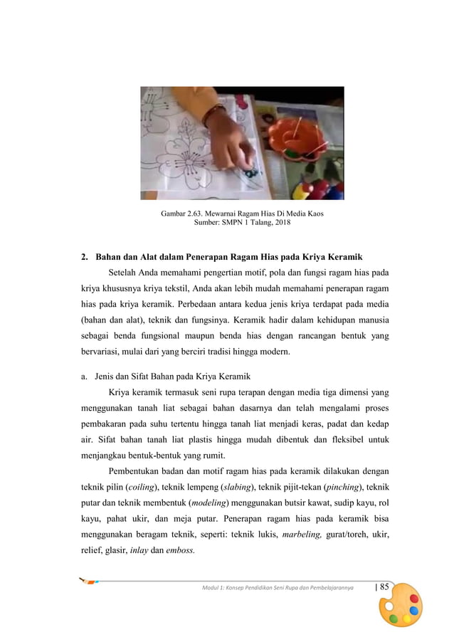 Materi 1 KB1: Bahan, teknik dan prosedur berkarya seni rupa | PDF