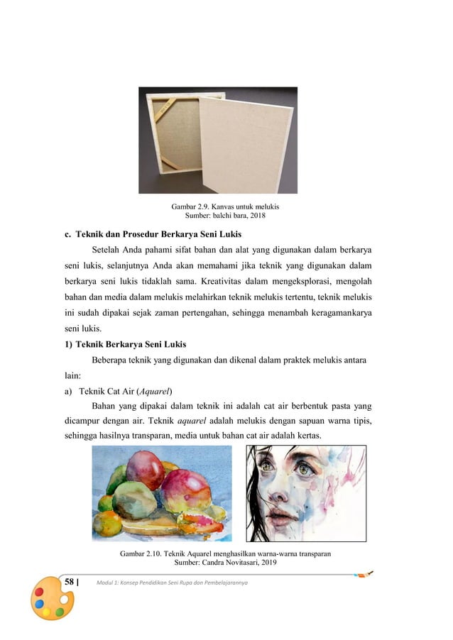 Materi 1 KB1: Bahan, teknik dan prosedur berkarya seni rupa | PDF