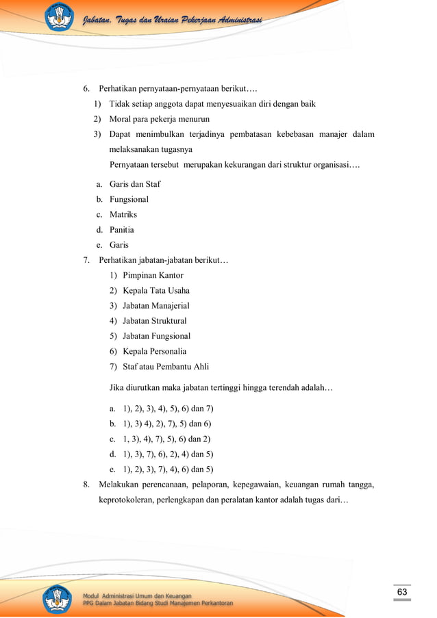 M1 kb2 jabatan, tugas, dan uraian pekerjaan adm | PDF