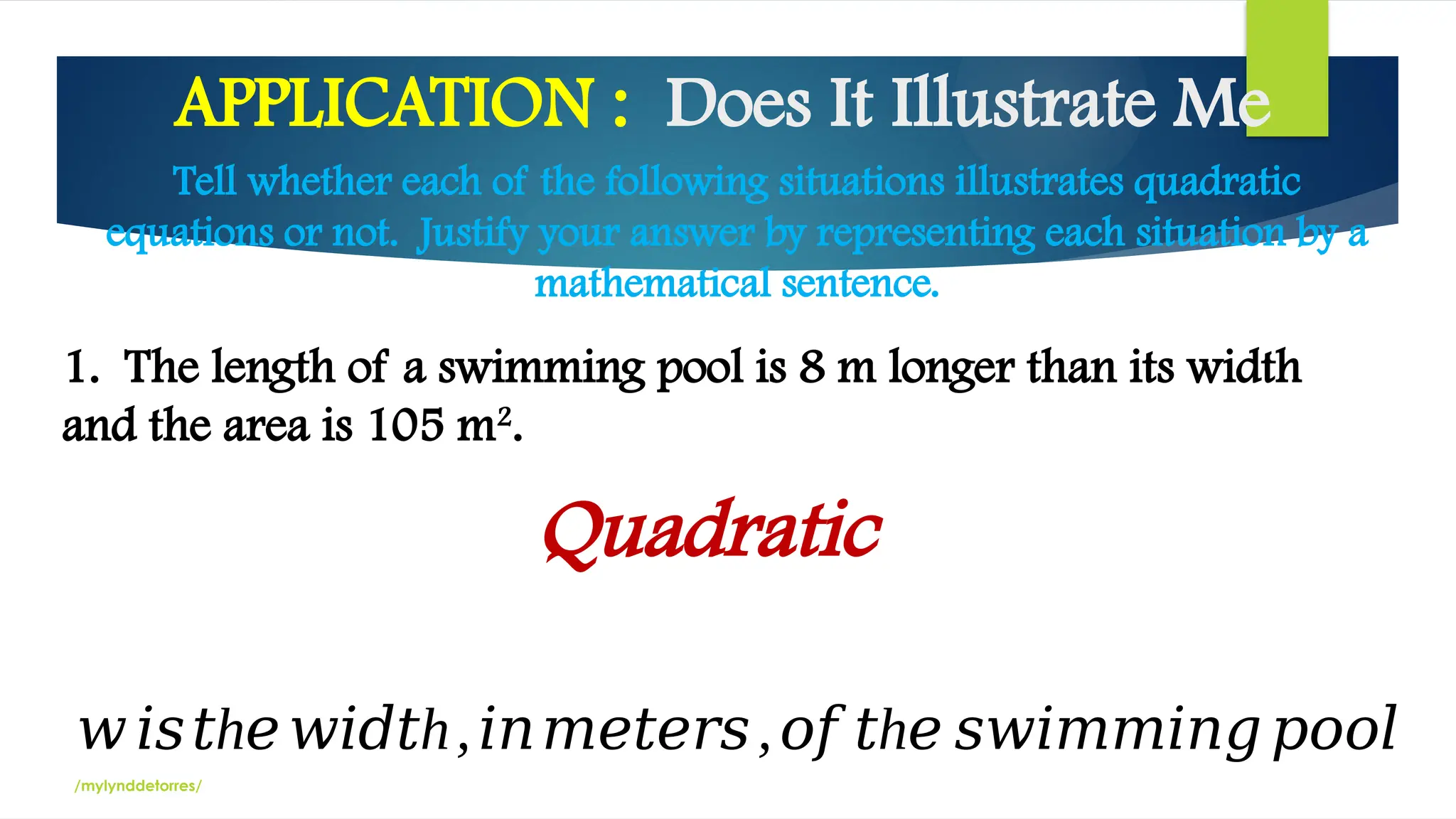 M1L1 Illustrations of Quadratic Equations.pptx