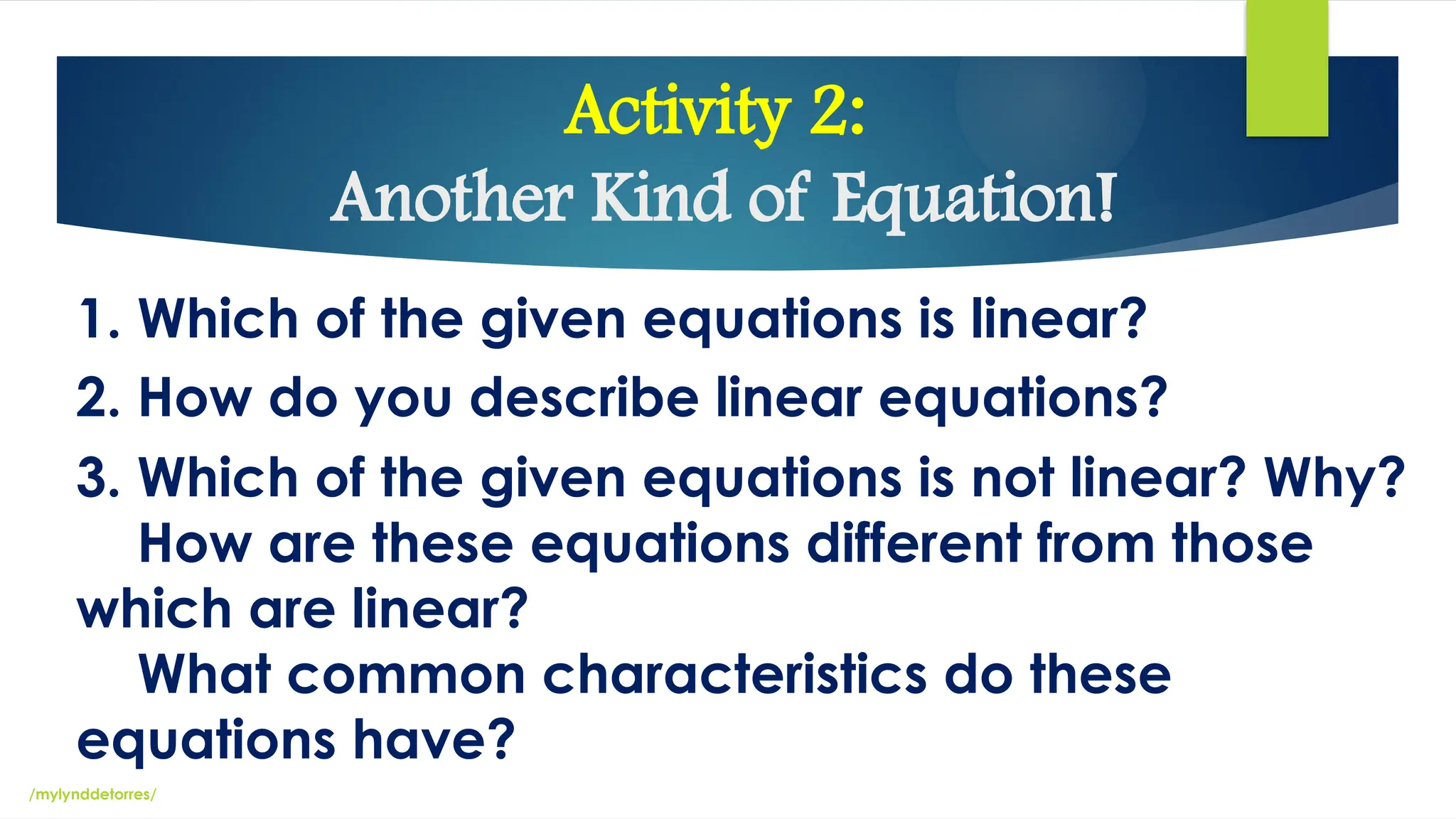 M1L1 Illustrations of Quadratic Equations.pptx