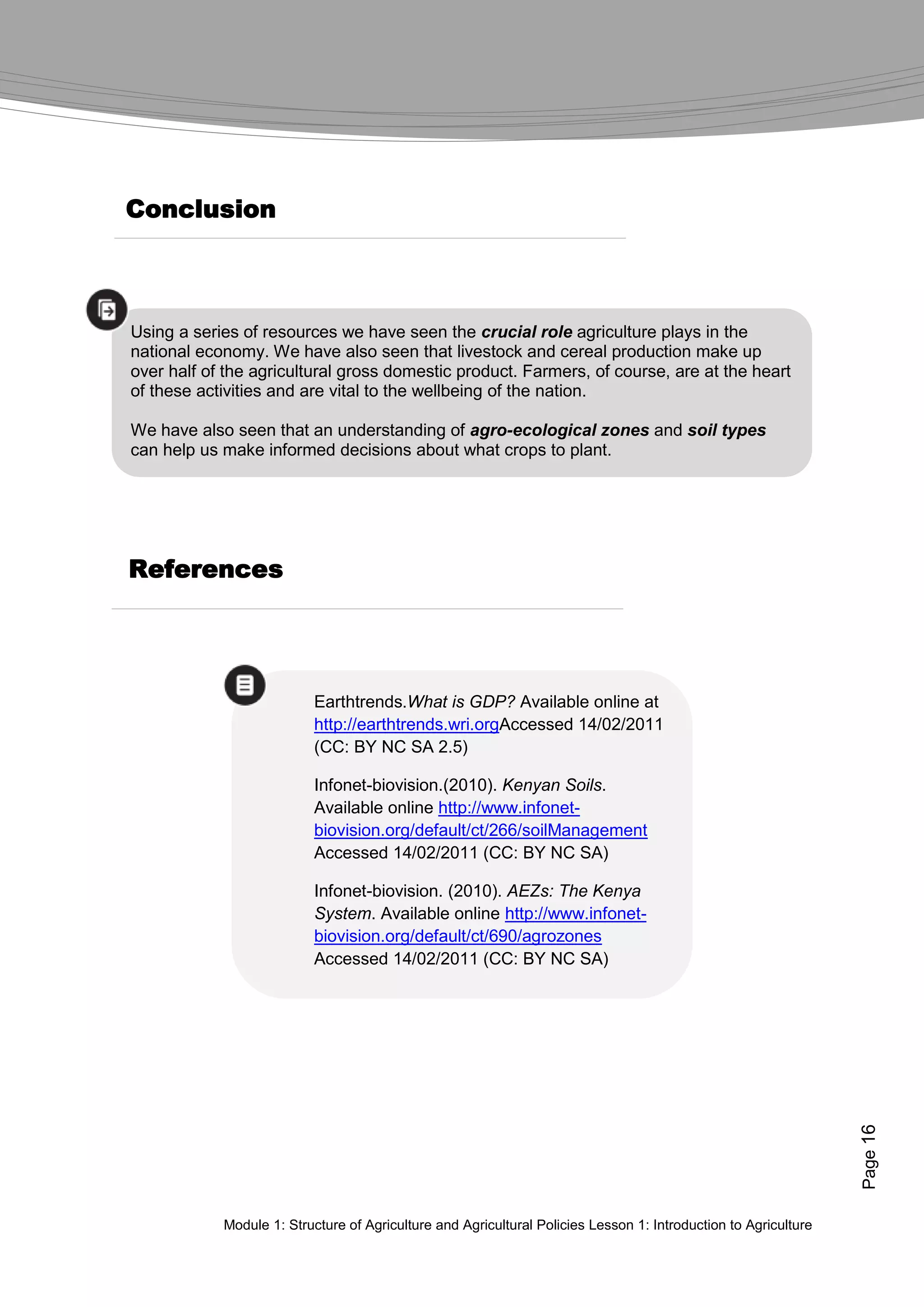 Farmer's Agribusiness Training Course: Module 1 - Structure of ...
