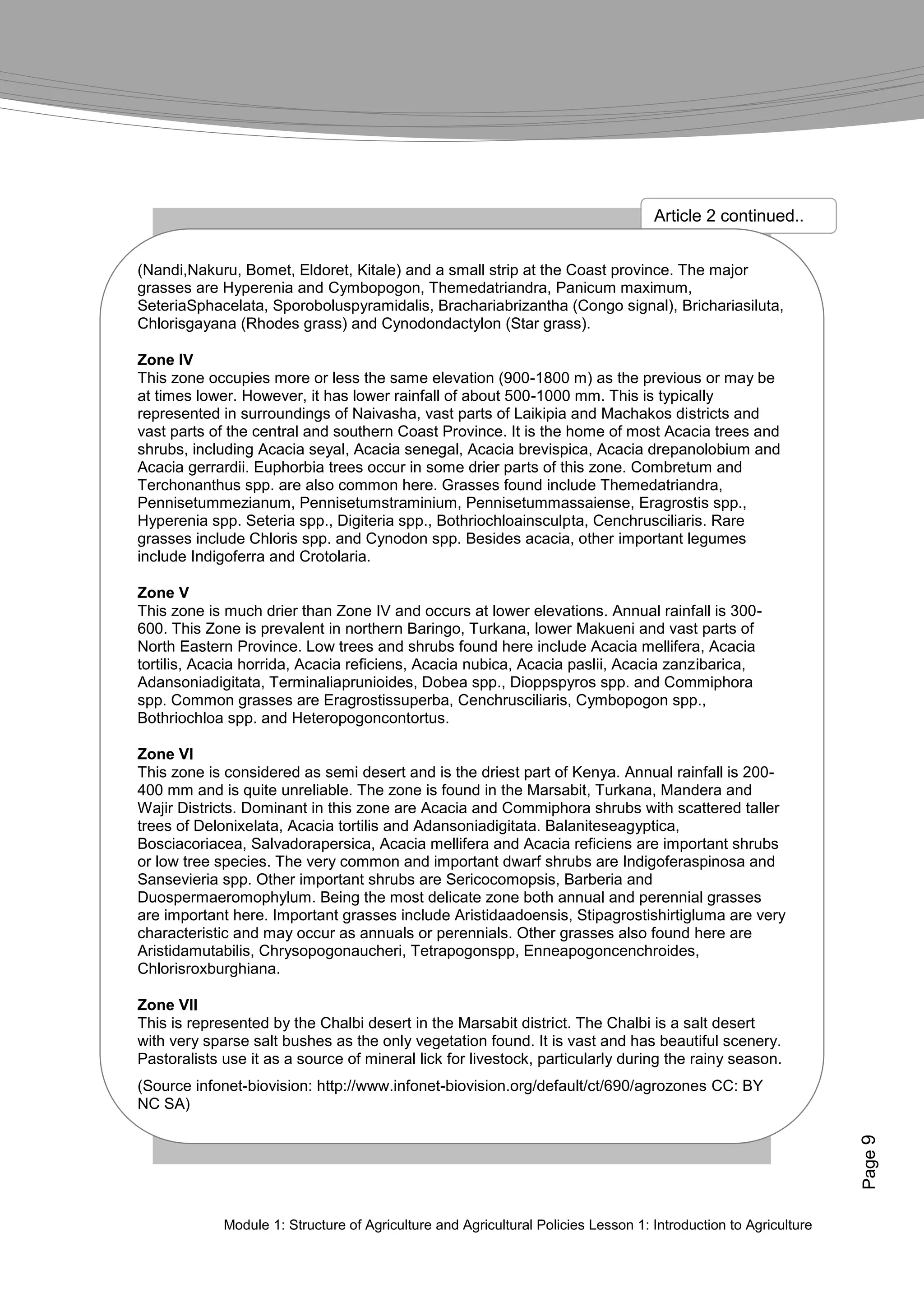 Farmer's Agribusiness Training Course: Module 1 - Structure of ...