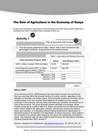 Farmer's Agribusiness Training Course: Module 1 - Structure of ...