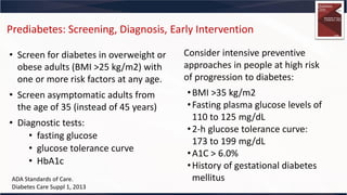 Diagnosis, type 1 and type 2 diabetes prediabetes glycemic targets | PDF