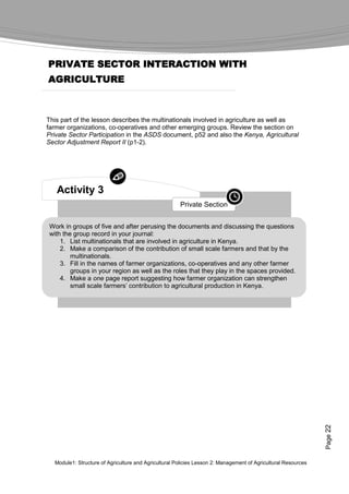 Farmer's Agribusiness Training Course: Module 1 - Structure of ...