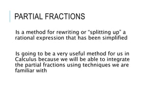 Introduction to Partial Fractions | PPTX