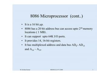 Module 1 lecture 3 of microprocessor mp | PDF