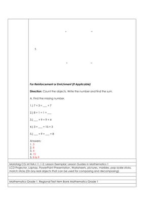 M1LC11 Detailed Lesson Plan in Math 1 MATATAG Curriculum.docx