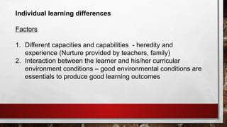 Lesson Child and Ado... Learners and Focus | PPTX