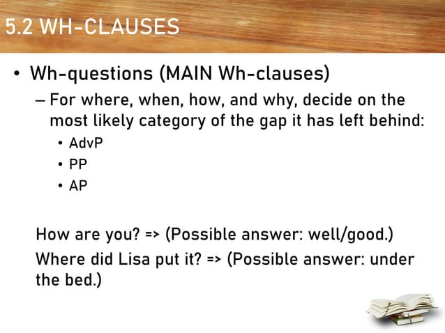 M1 lesson 5.2 WH-clauses | PDF