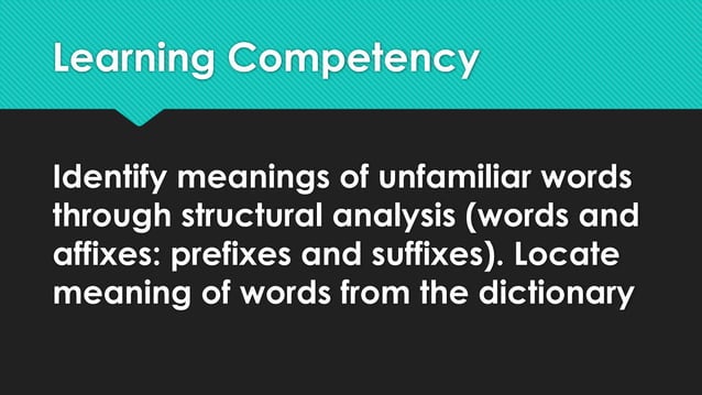 Grade 4 Module 1 Lesson 6 Exploring affixes | PPTX