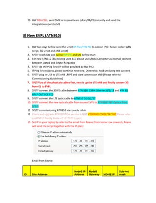 M1 lte e nodeb integration work flow v1.8 19oct2011 | PDF