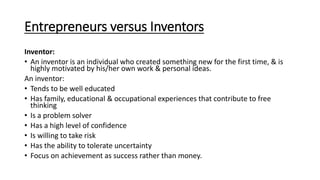 Nature & Development of Entrepreneurship | PPTX