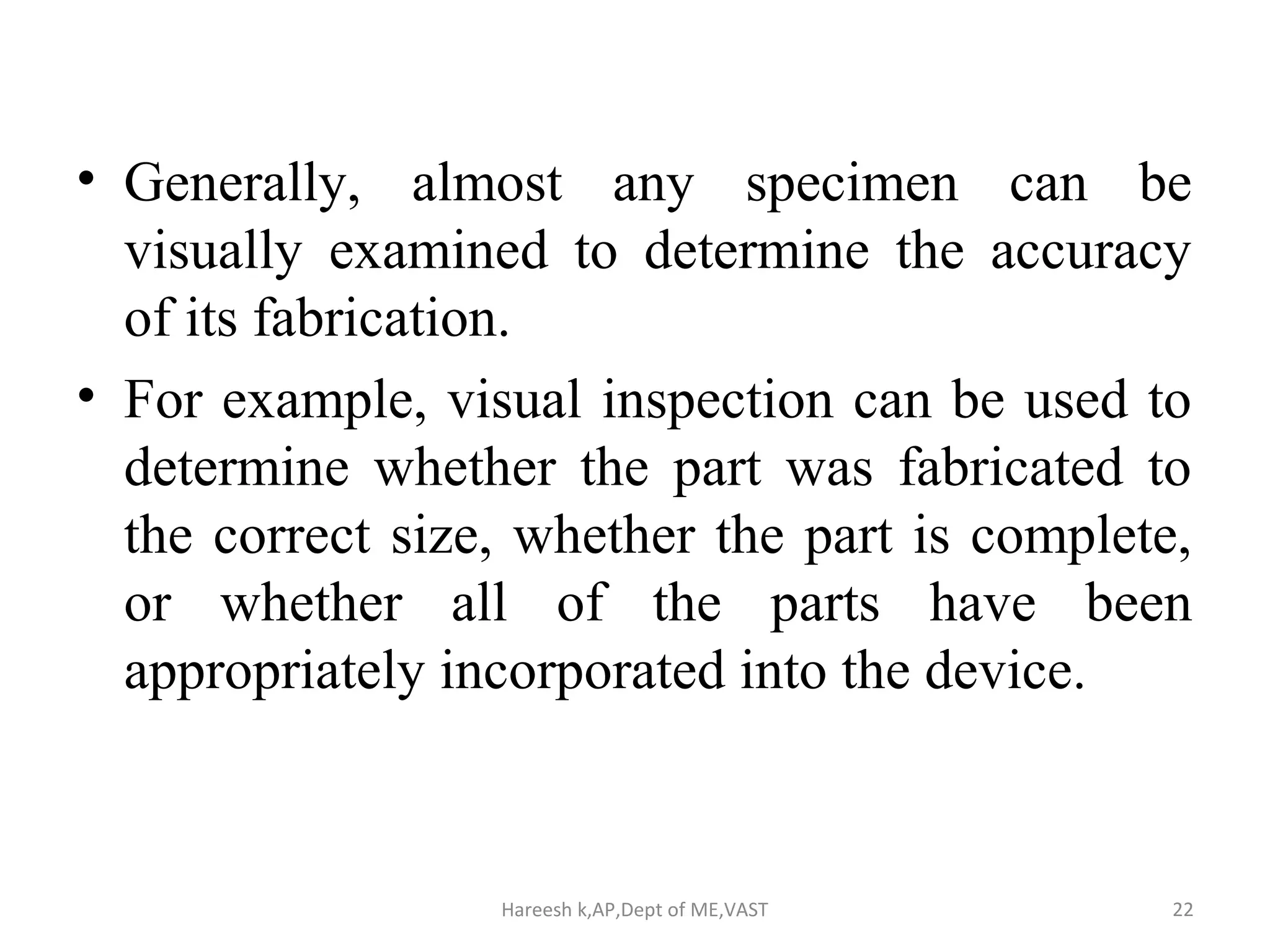 Introduction to NDT and Visual Inspection | PPT