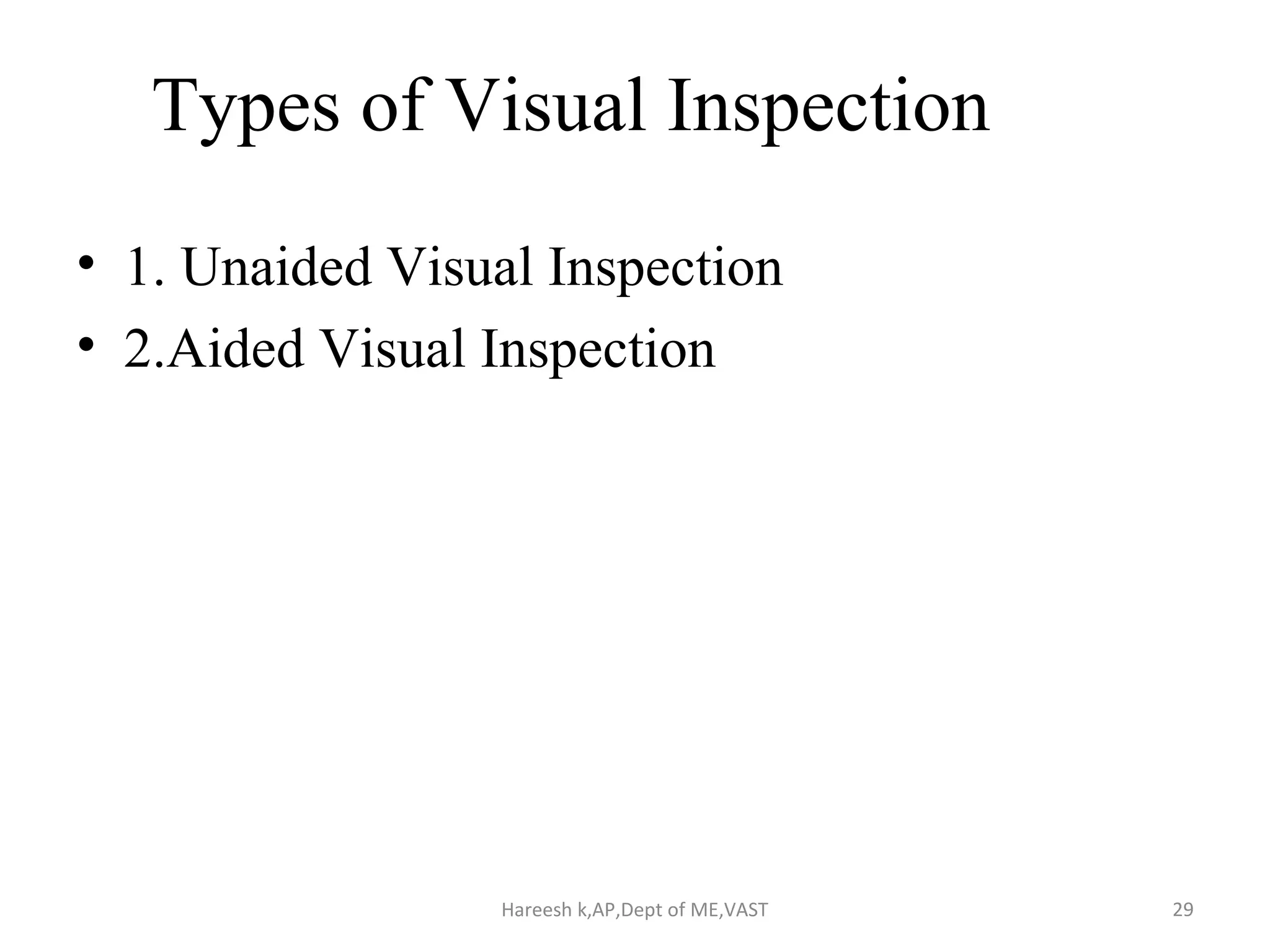 Introduction to NDT and Visual Inspection | PPT