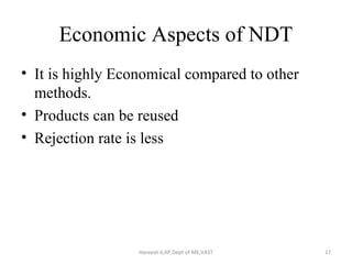 Introduction to NDT and Visual Inspection | PPT
