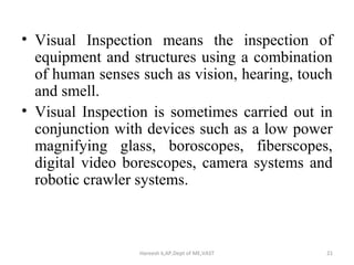 Introduction to NDT and Visual Inspection | PPT