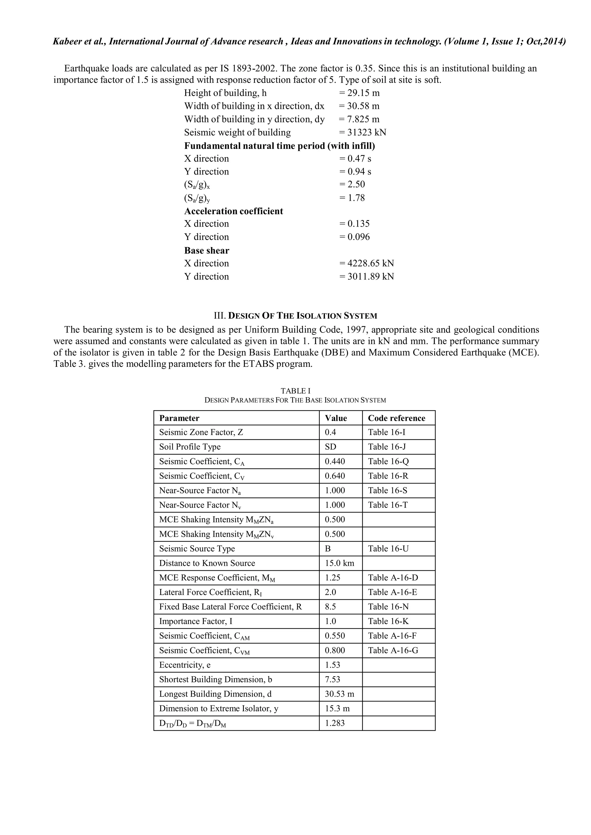 Comparison of Two Similar Buildings with and without Base Isolation | PDF