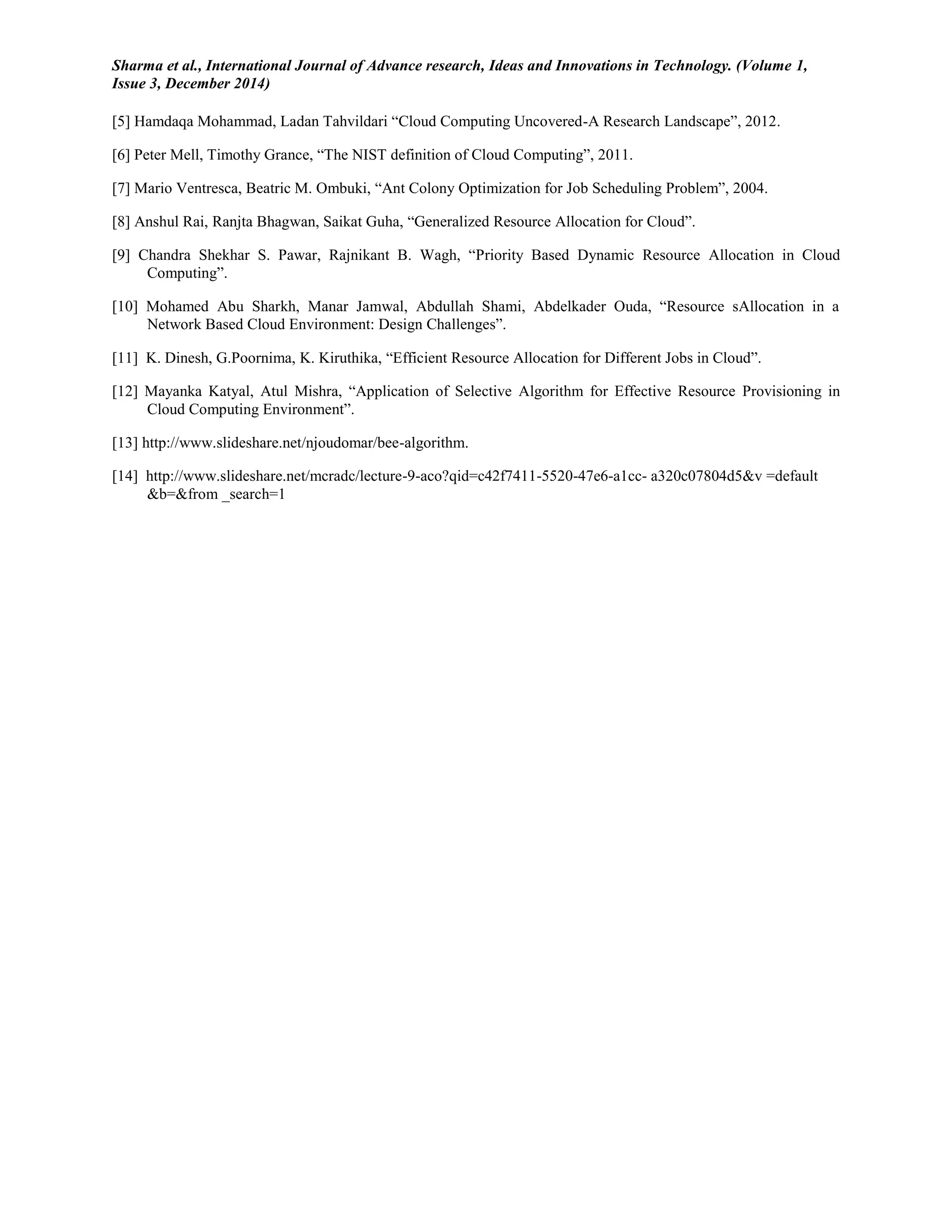 A Review on Resource Allocation in Cloud Computing | PDF | Cloud Computing | Internet