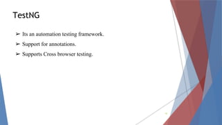 Automation test | PPTX | Browsers | Computer Software and Applications