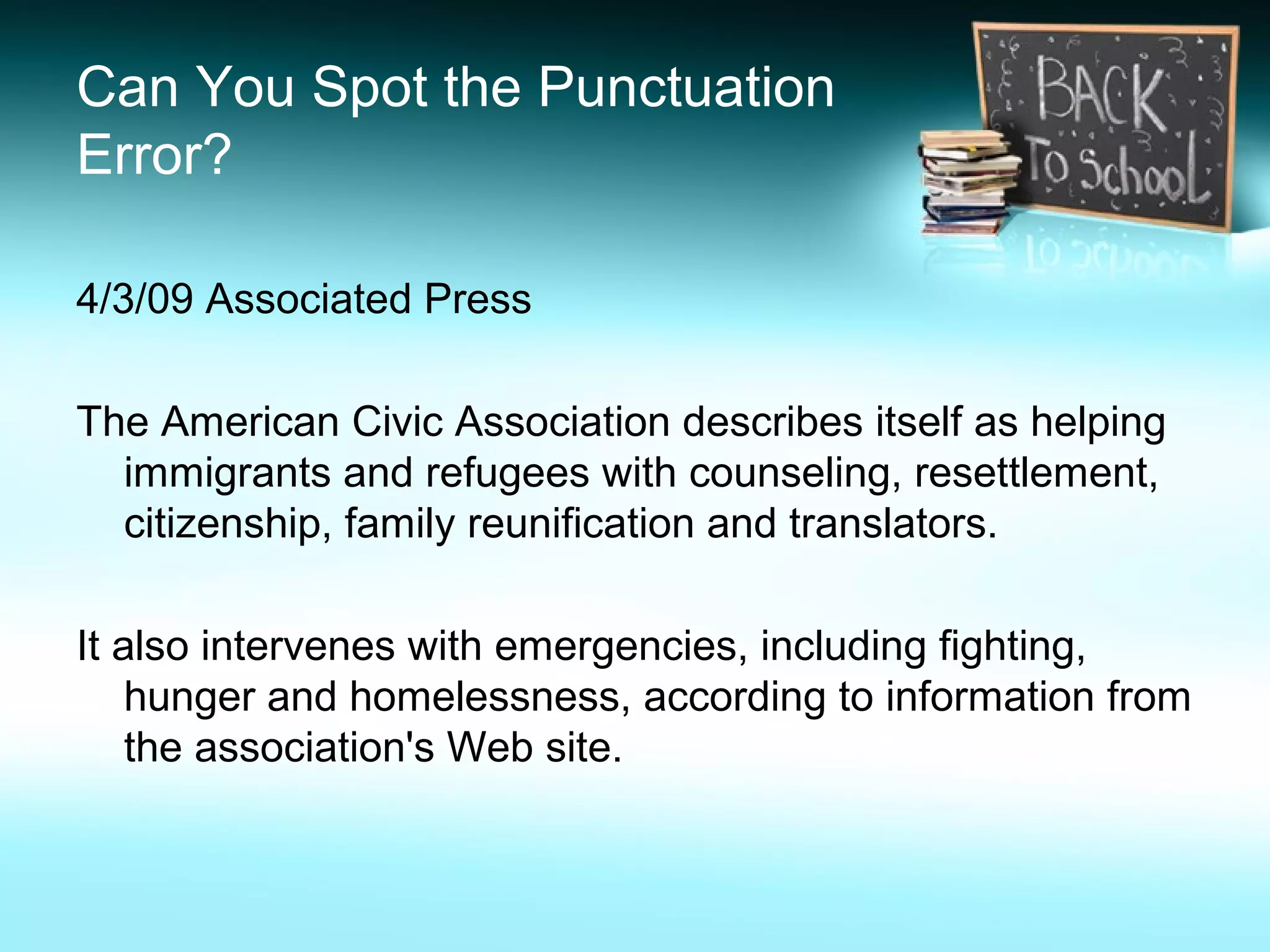 Spelling and Punctuation Fun | PPT