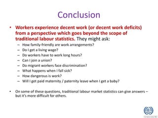 MEASURING DECENT WORK INDICATORS AND WORK STATISTICS | PPTX