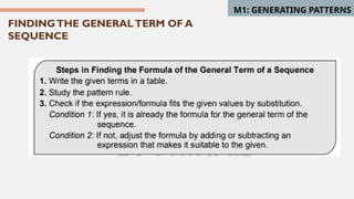 M1W1 Generating Patterns (sequence and patterns) | PPTX