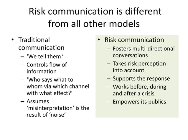 What is risk communication? | PPTX | Business | Business and Finance