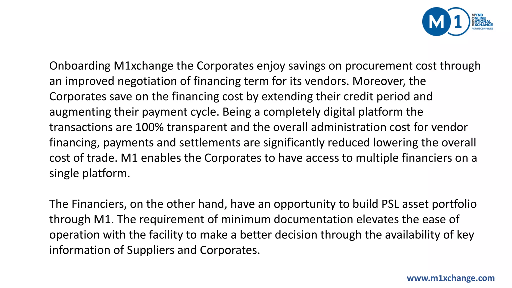 TReDS | Trade Receivables Discounting System - M1xchange | PPTX