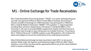 TReDS | Trade Receivables Discounting System - M1xchange | PPTX