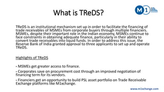 TReDS | Trade Receivables Discounting System - M1xchange | PPTX