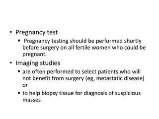 preoperative care for gyecologic patient | PPTX