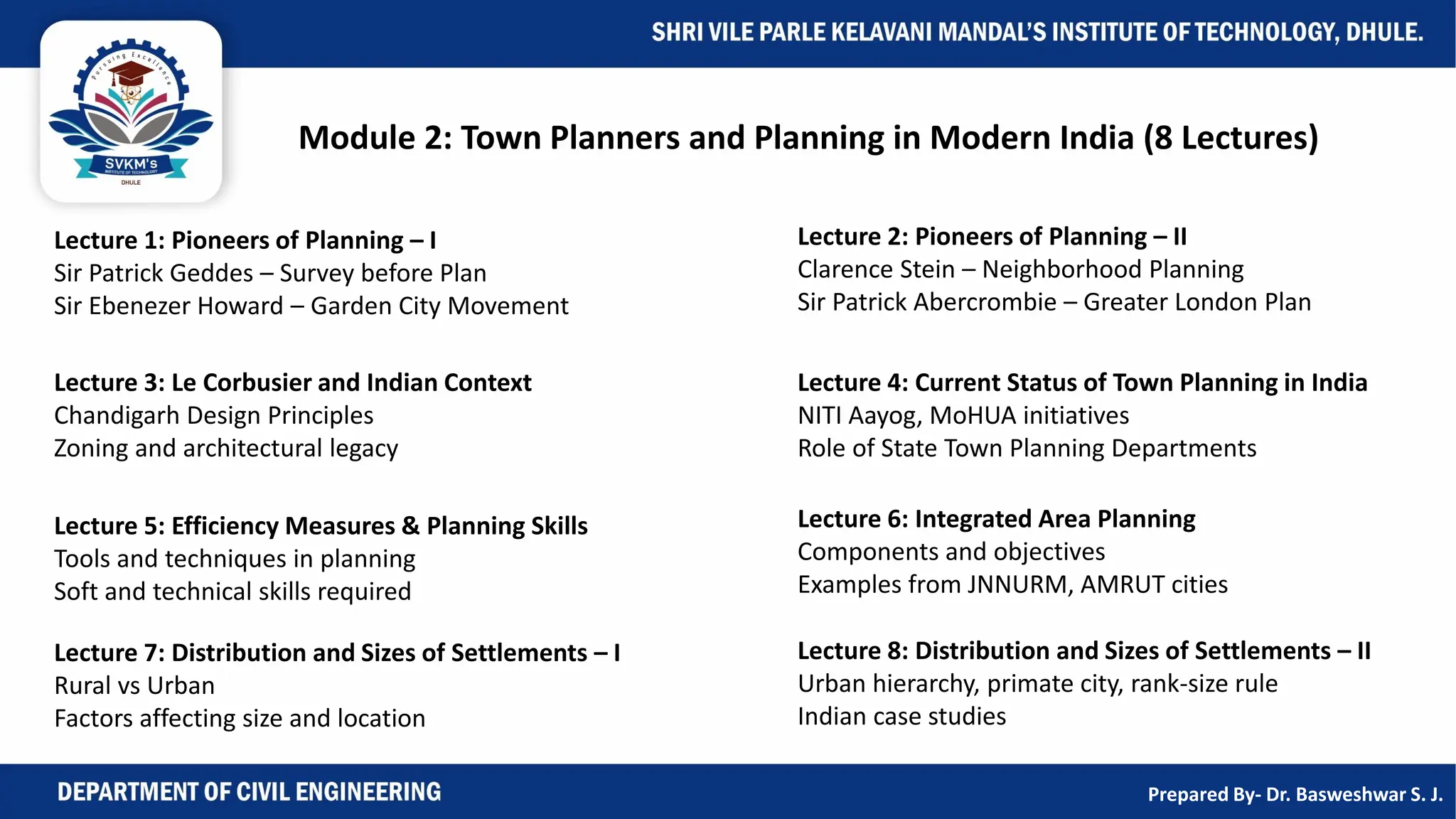 Module 2: Town Planners and Planning in Modern India | PDF