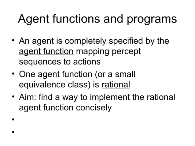 Artificial Intelligence Chapter two agents | PPT