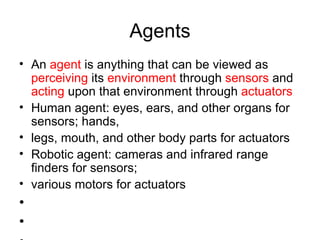 Artificial Intelligence Chapter two agents | PPT