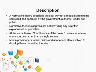 M2- normativetheories (media and information literacy) | PPTX