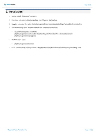 Magento 2 Sales Promotion Pro with FREE Gift User Guide | PDF