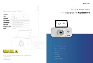 M2 surgical laser 1470nm & 980nm for EVLT/PLDD/Proctology/Lipolysis | PPT