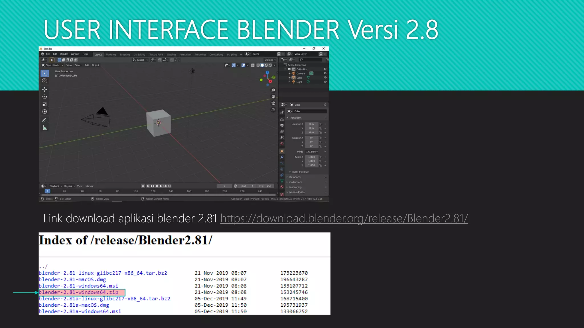M2 tools dan menu blender | PPT