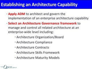 TOGAF Classroom Series - M20 architecture capability framework | PPTX ...