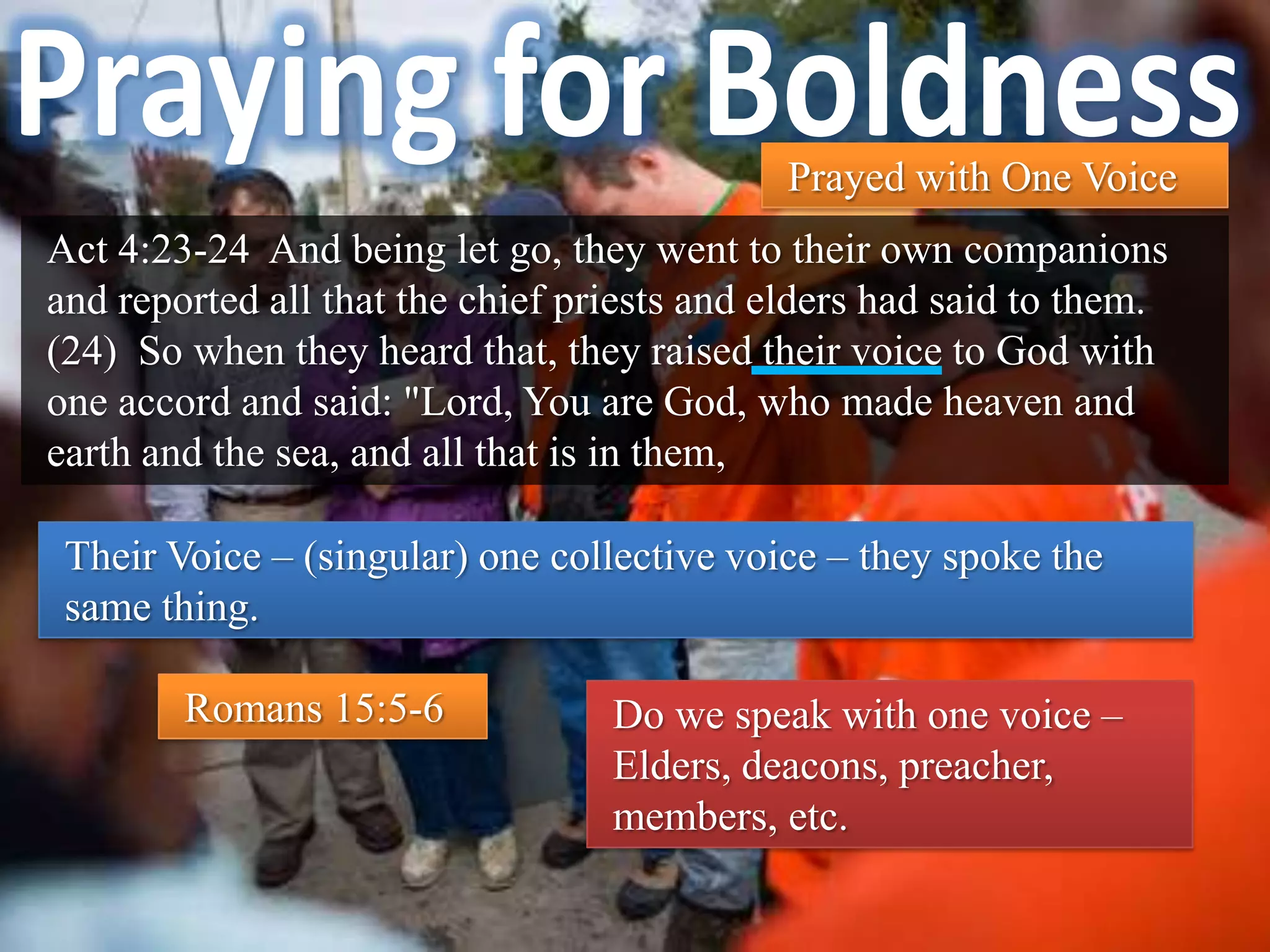 M2013 s5 praying for boldness | PPTX