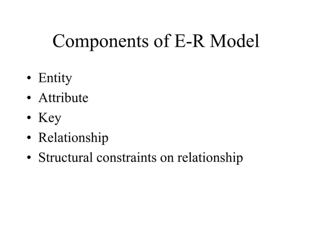Entity Relational Model In Rdbms In Computer Engg Ppt