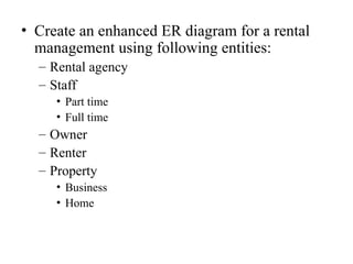 Entity relationship modelling and entity relationship diagrams | PPT
