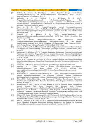 The Influence of Internal Control, Compensation Appropriateness and ...