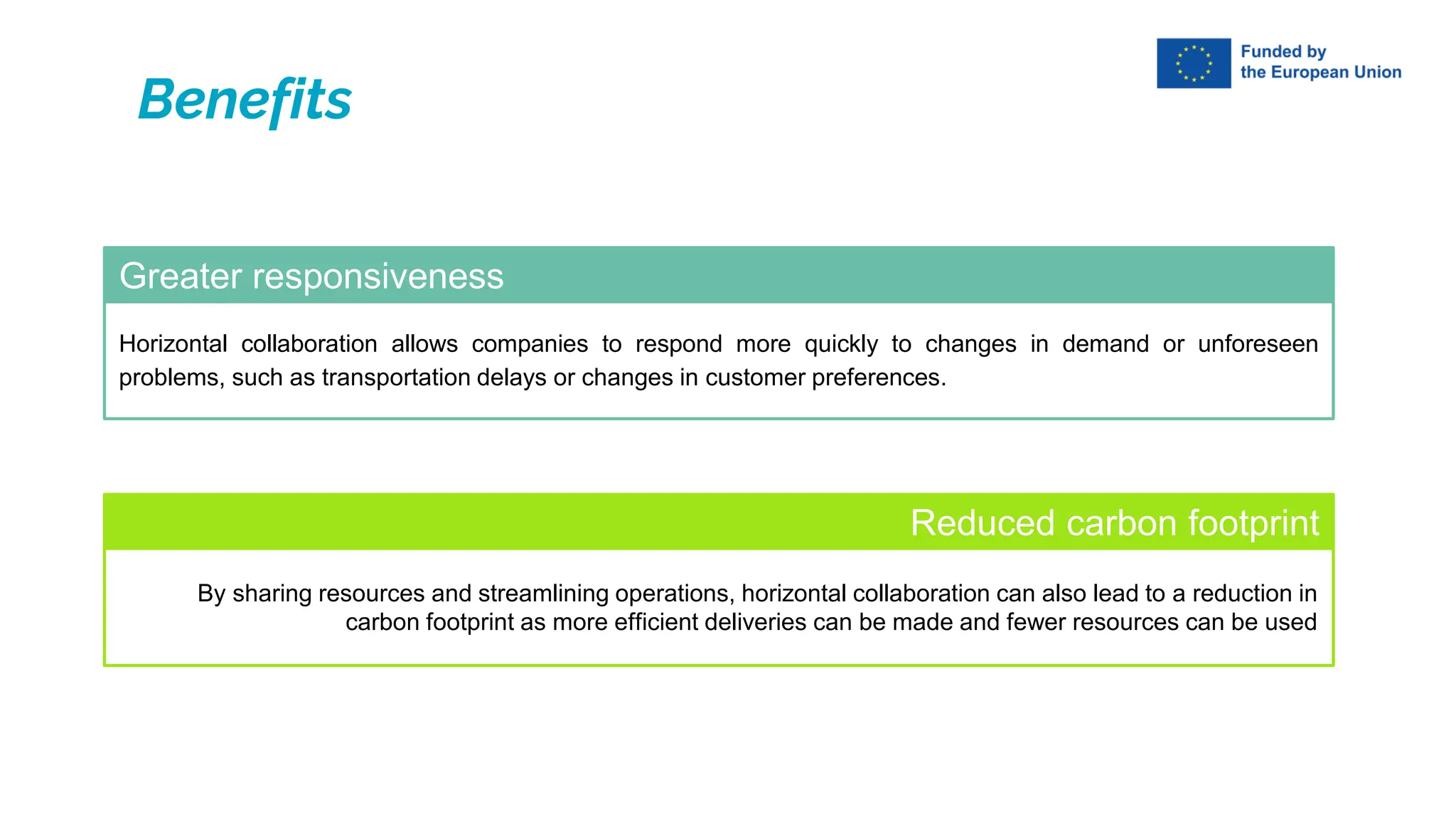 HORIZONTAL COLLABORATION IN LOGISTICS - EN | PDF
