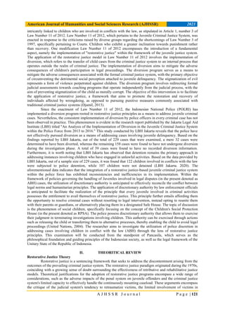 IMPLEMENTATION OF DIVERSION IN THE SETTLEMENT OF CRIMINAL CASES CHILDREN IN CONFIDENCE UNDER THE ...